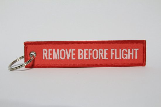 REMOVE BEFORE FLIGHT - Aviation Original - Tag - Rood - Witte letters | bol