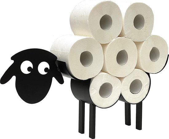 DanDiBo Toiletpapierhouder zwart metaal schaap 3.0 toiletrolhouder wc ...