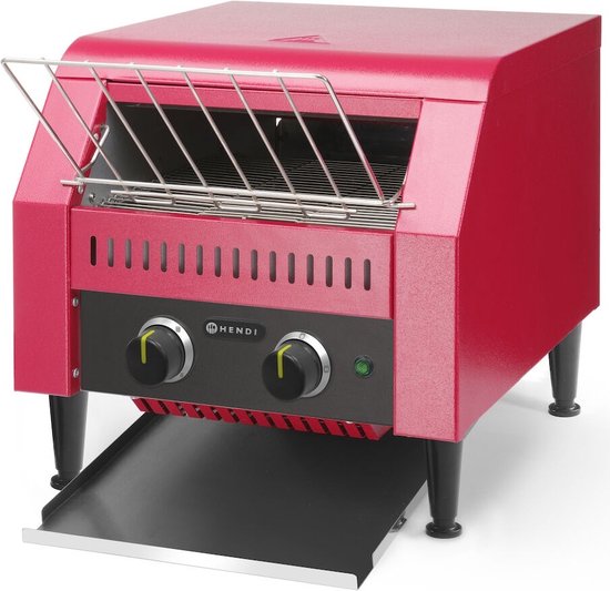 Hendi Doorlooptoaster Rood - Dubbele Broodrooster Professional - 150 ...