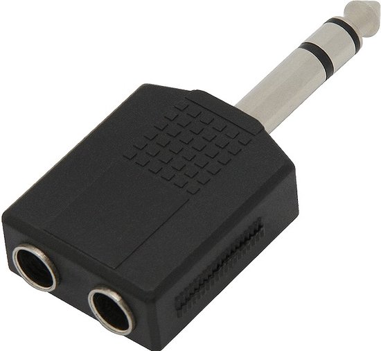 Jack verloopstekker 6.3mm - Male naar 2x female | bol