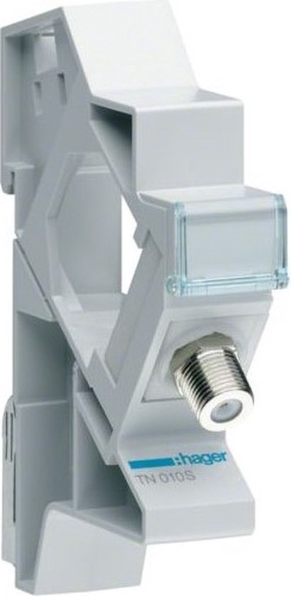 Hager - Patchmodule - TN010S - Coax module - Fiche F - Connector type F ...