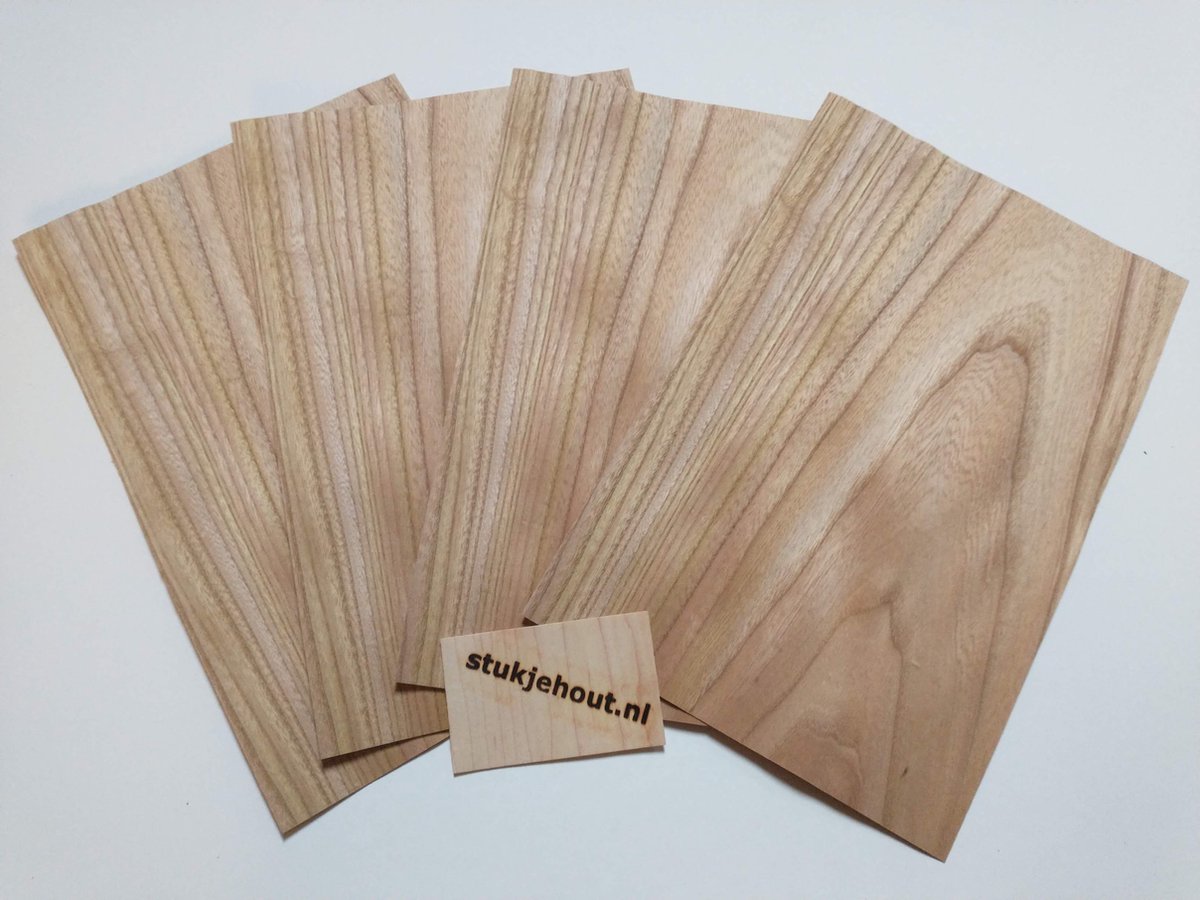 Fineer: 4 vellen Iepen fineer ca 30 cm lang van stukjehout.nl | bol.com