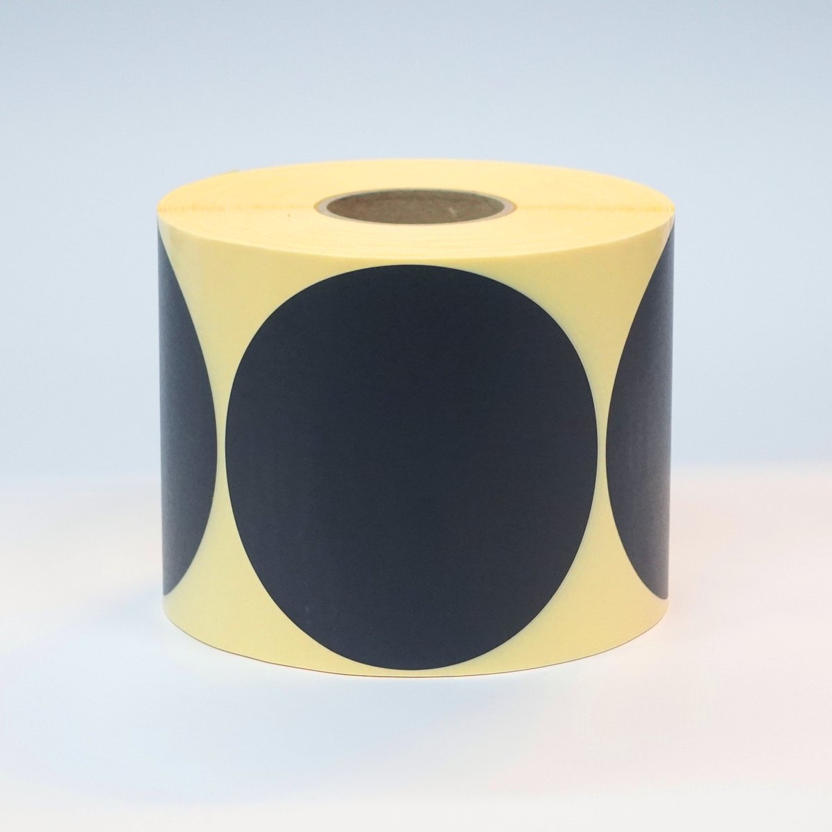 Blanco Stickers op rol 100mm rond - 1000 etiketten per rol - mat zwart ...