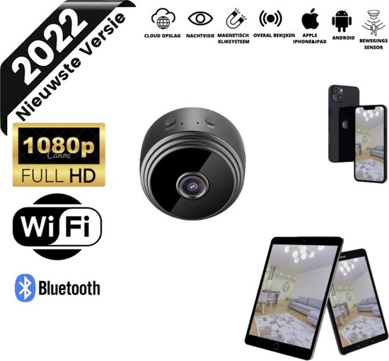Smart Spy Camera 2000mAh - Verborgen Camera - Mini Camera - Spy Cam ...