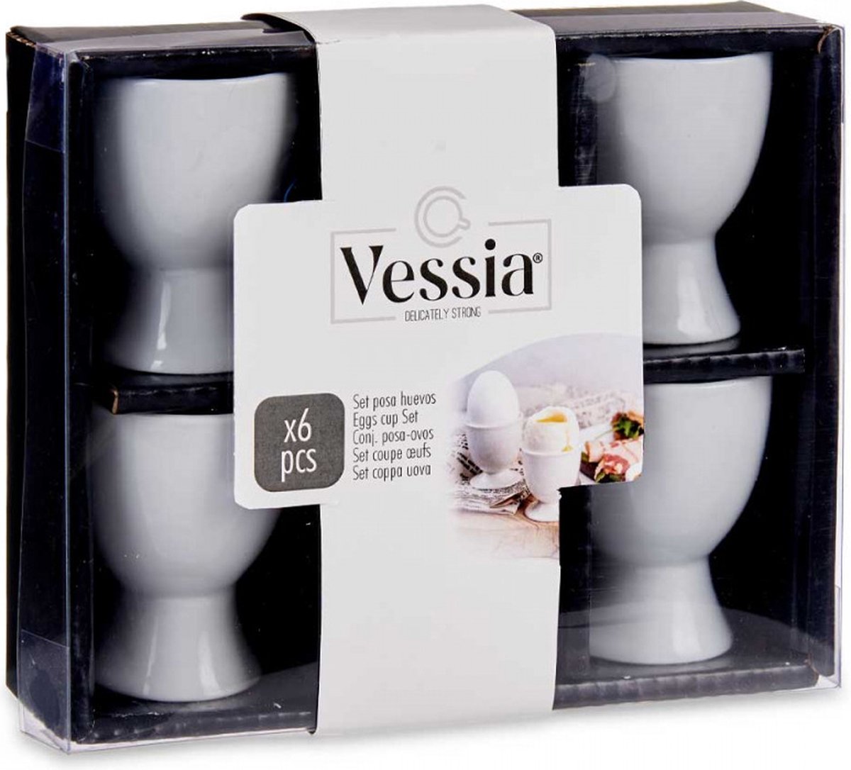 Eierdopjes – Set van 6 Stuks – Porselein – Wit | bol.com