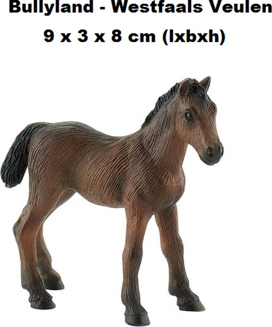 Bullyland - Animal World - Paarden - Westfaals Veulen - 9 x 3 x 8 cm ...