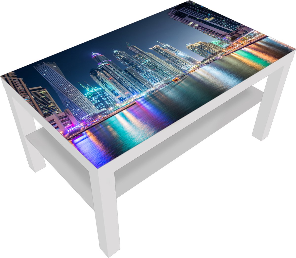 Table Designglas en Glas - Verre - Table d'Appoint Salon - Table Basse ...