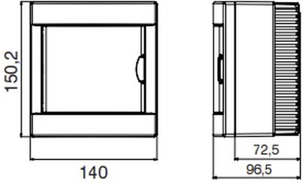 Panasonic VIKO - Verdeelkast - 4 Modules - Opbouwmontage - Wit | bol.com