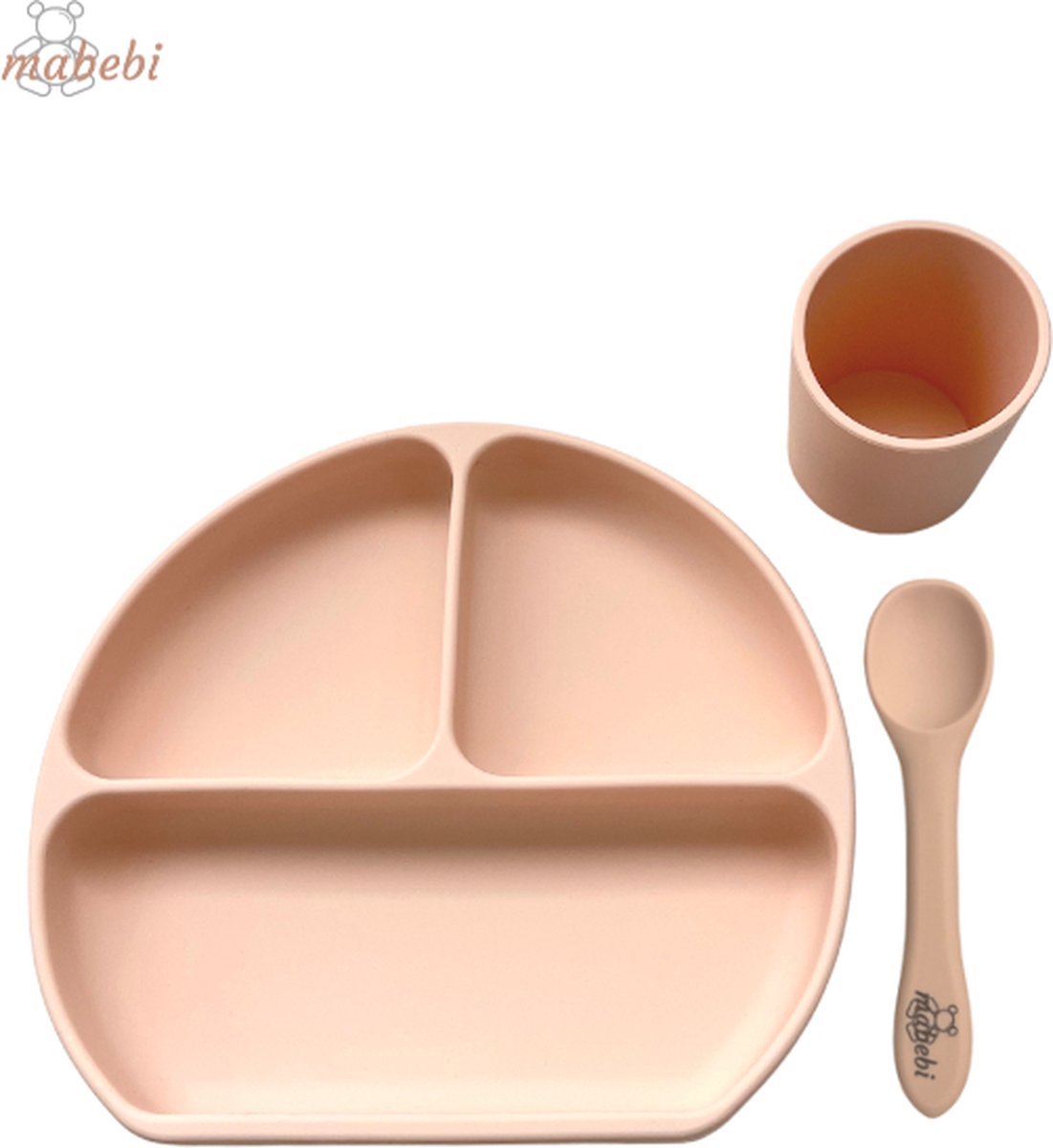 Mabebi MBB-SR - 3delige eetset - kinderservies - siliconen bord ...