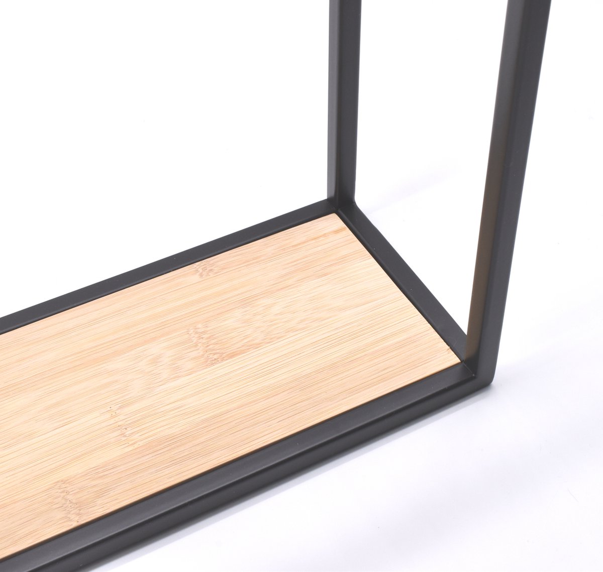 Wand rek modern zwart staal - 62cm breed x 30cm hoog x 12cm diep ...