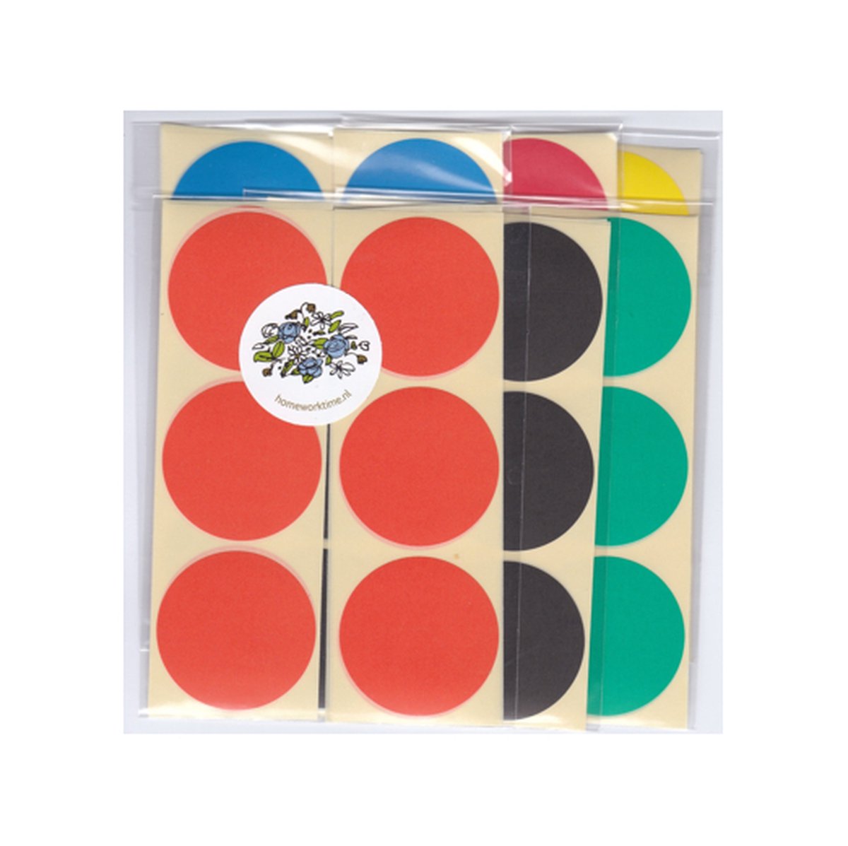 Verwijderbare stickers - 180 stuks - 6 kleuren - etiketten - labels ...