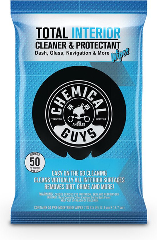Chemical Guys Innerclean Interior Quick Detailer Cleaner Wipes - 50 ...