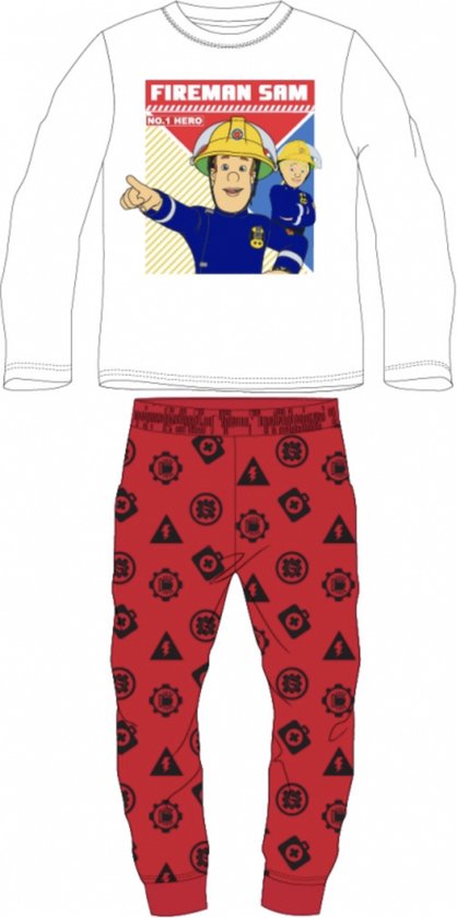 Brandweerman Sam Pyjama Katoen Rood Maat 122 | bol