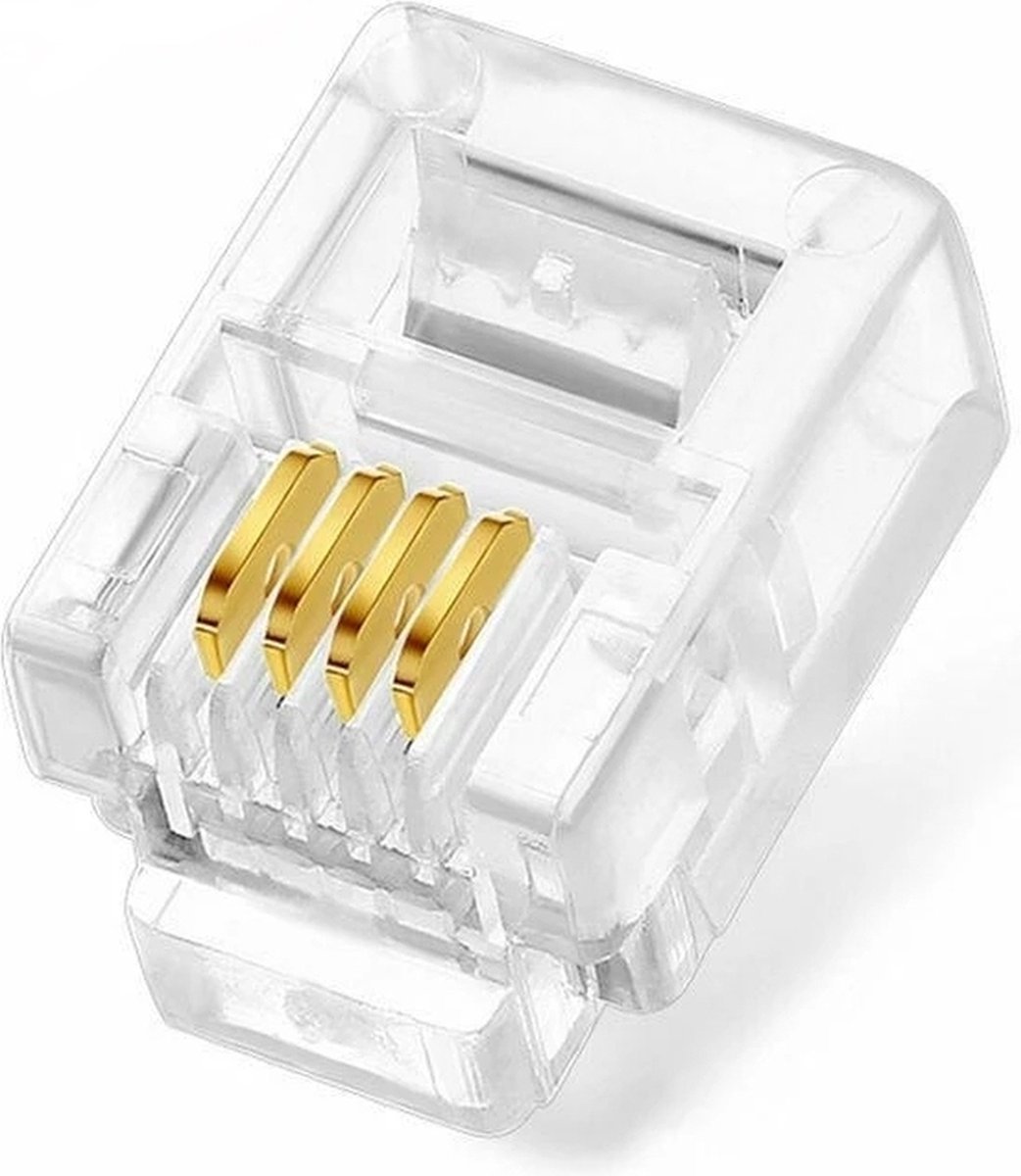 MODULAIR JACKS - RJ11 - 6P4C - modulair plug - telefoonstekker - 10 ...