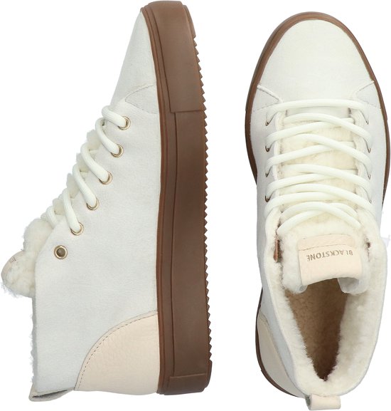 Blackstone ARNAQ - QL48 OFF WHITE - MID SNEAKER - SHEEPSKIN - Vrouw ...