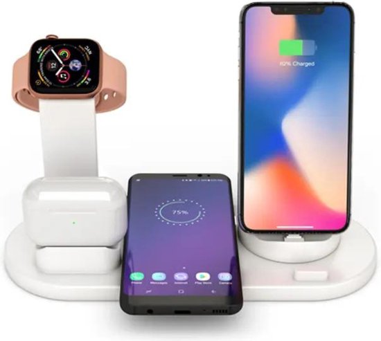 Chargeur sans fil 6 en 1 - Station de charge adaptée pour Apple iPhone ...