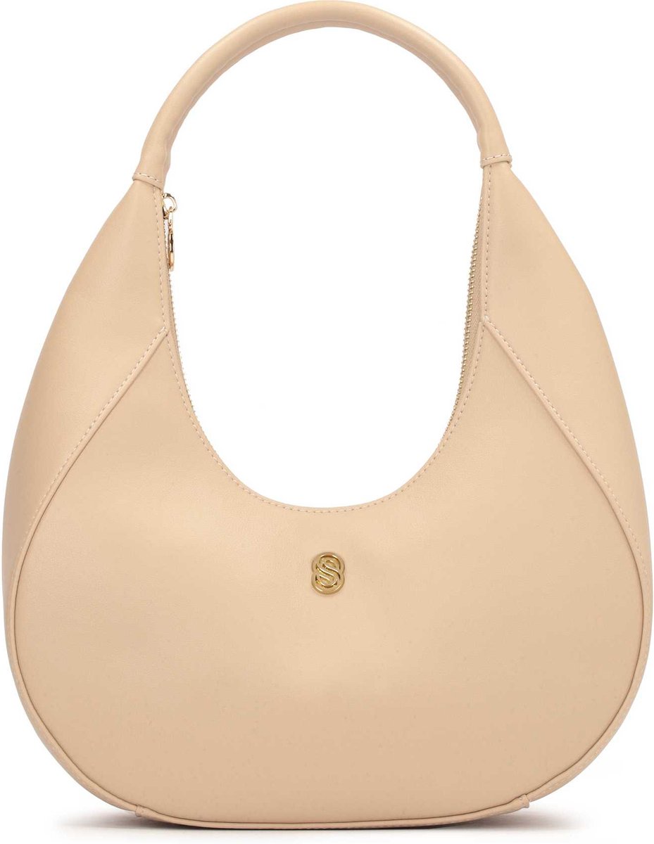 Beige crescent shaped handbag | bol.com