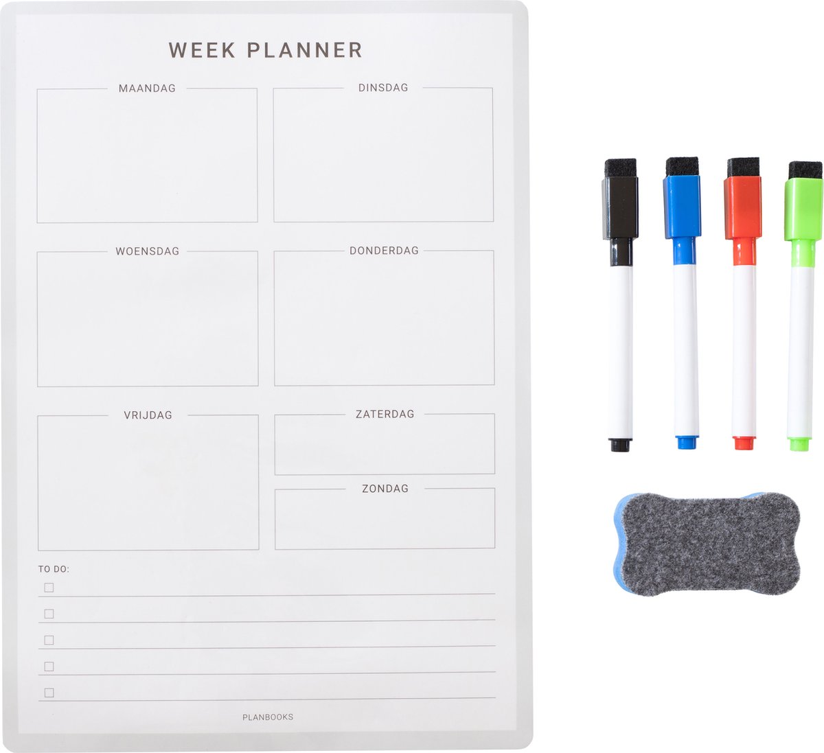 Planbooks - Magnetische Weekplanner - Whiteboard Weekplanner - Planbord ...