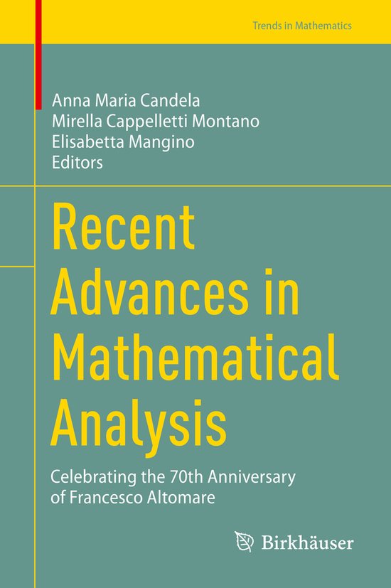 Trends in Mathematics- Recent Advances in Mathematical Analysis | 9783031200205 | Boeken | bol.com