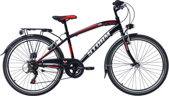Jongensfiets Storm Beast - Met 6 versnellingen - Racefiets - 24 inch ...