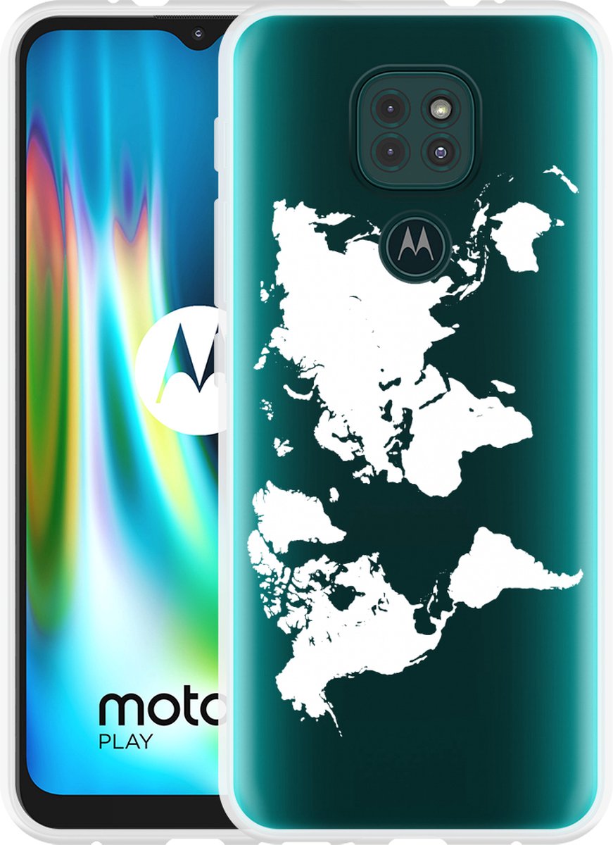 Motorola Moto G9 Play Hoesje World Map - Designed by Cazy | bol.com