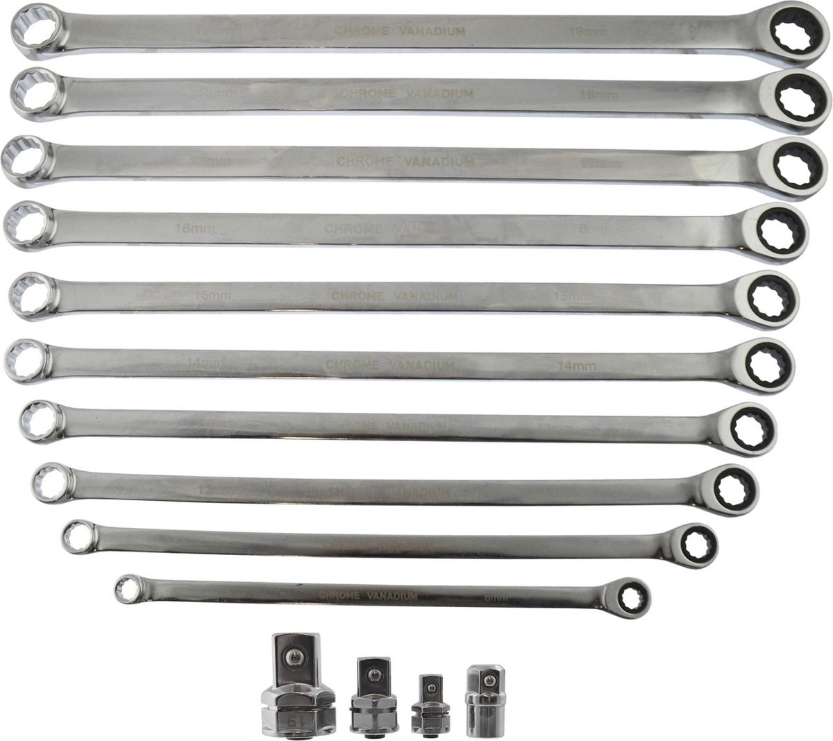 Ring-ringratelsleutelset extra lang 14-delig | bol.com