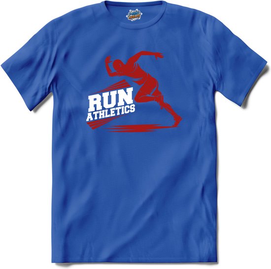 Run Athletics | Hardlopen - Rennen - Sporten - T-Shirt - Unisex - Royal ...
