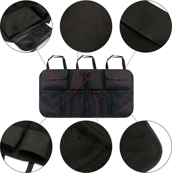 Auto Organizer Voor Koffer - Achterbank - Zwart - 88x46CM | bol