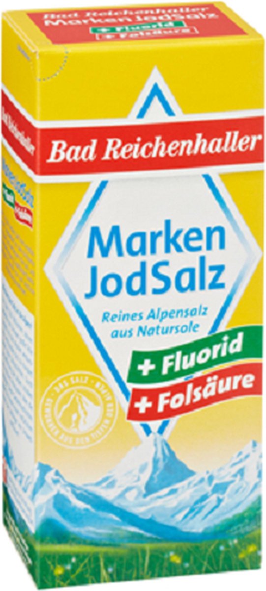 Gejodeerd zout van het merk Bad Reichenhall, fijnkorrelig, met ...