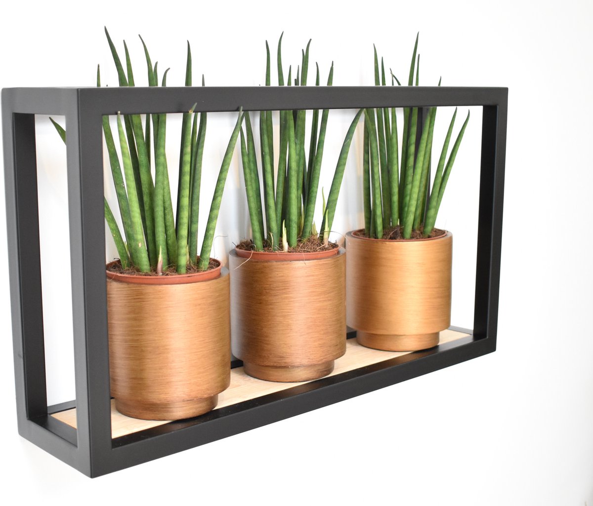 Wandrek zwart hangend industrieel - dik 52cm breed x 27cm hoog x 12cm ...