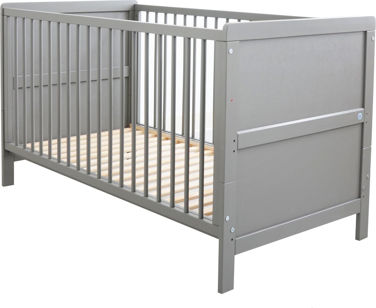 Petite Amélie ® Ledikant - Babybed met matras grijs 70x140 cm ...