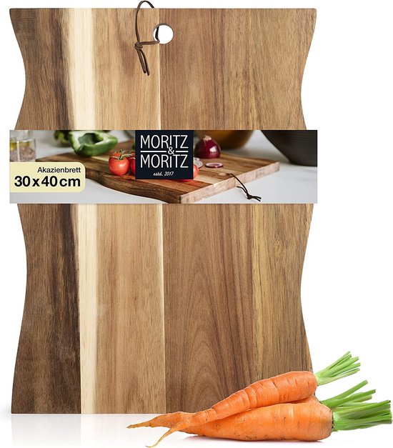 Moritz & Moritz Snijplank hout groot - 30 x 40 x 2 cm - antibacteriële ...