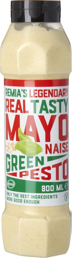 Remia Mayo green pesto - Fles 80 cl | bol