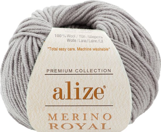 Alize Merino Royal Light Grey 762 Pakket 5 x 50 Gram | bol