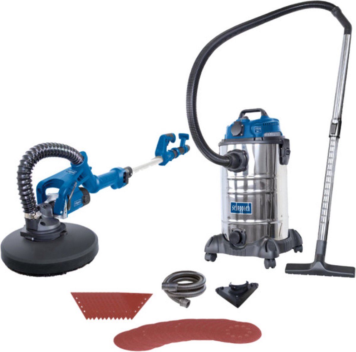 Pack SCHEPPACH Wand- en plafondschuurmachine - 710W - DS930 - Nat- en droogzuiger -... | bol.com