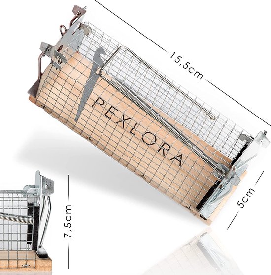 Pexlora muizenval levend (set van 3) diervriendelijke levende val voor ...