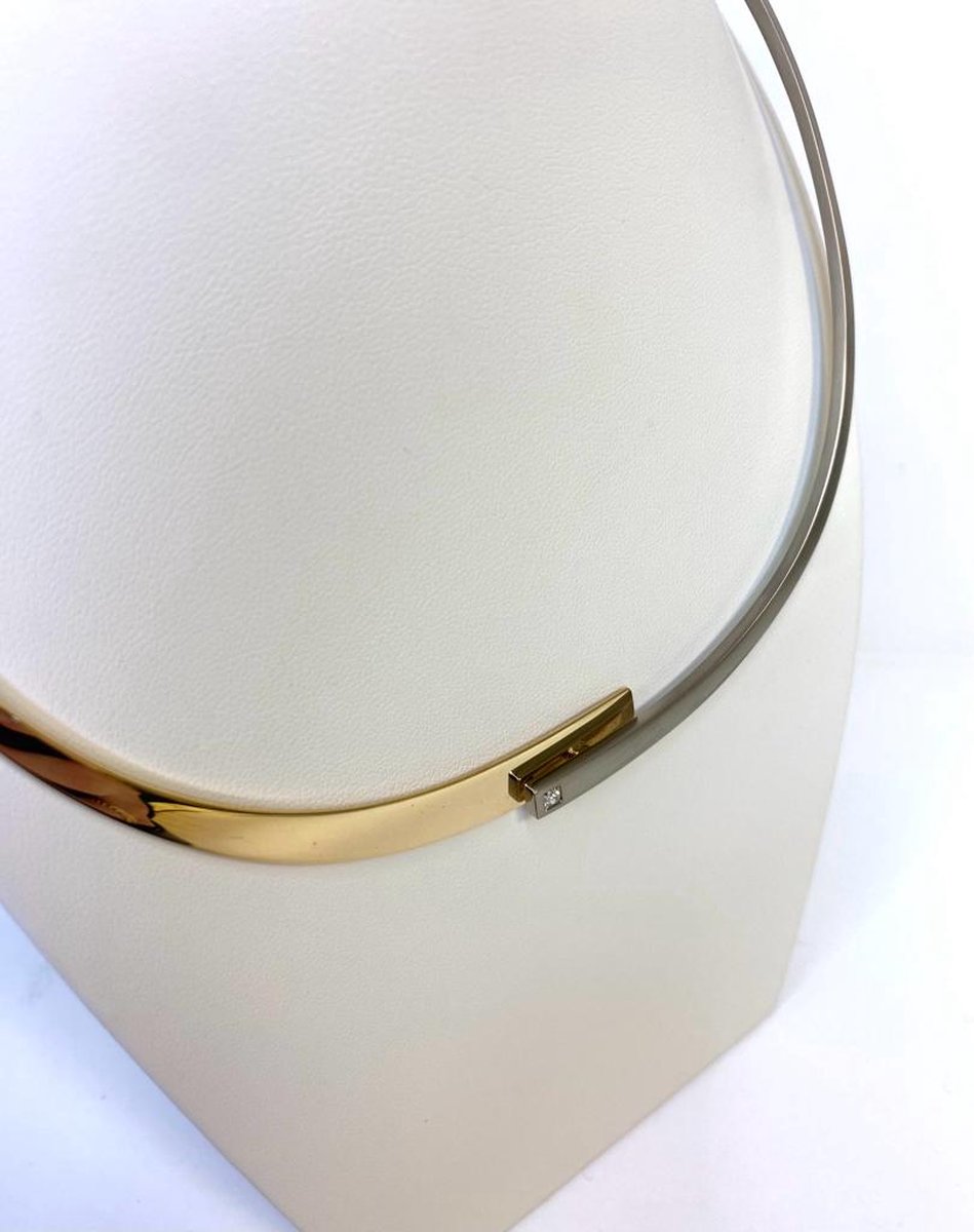Spang - geelgoud - witgoud - 14 karaat - diamant - NOL AUB02078.8 ...