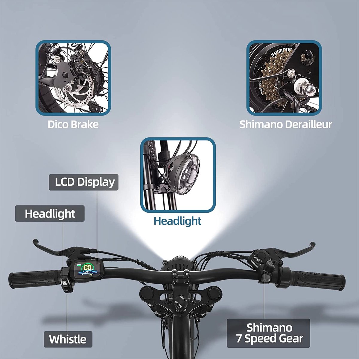 Upgraded Elektrische Fatbike | Max snelheid 45km/u | Retro E-bike ...