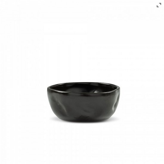 Dutchdeluxes - kom, Dented Bowls, Keramiek - zwart - Medium | bol