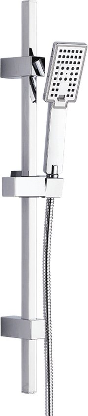 Kvadrato - verschuifbare doucheset, chroom | bol