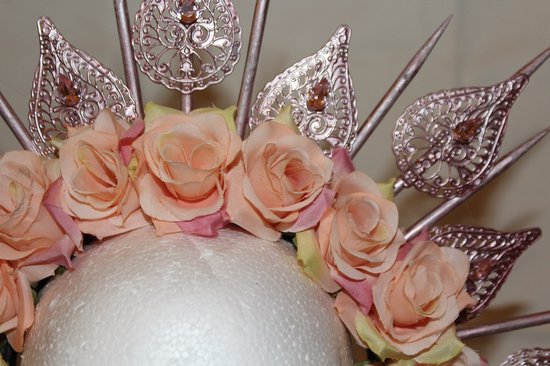 rosé spikes met roze roosjes | bol.com