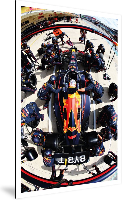 Red Bull Racing Aluminium Schilderij - Max Verstappen - Formule 1 - F1 - Pitstop -... | bol.com