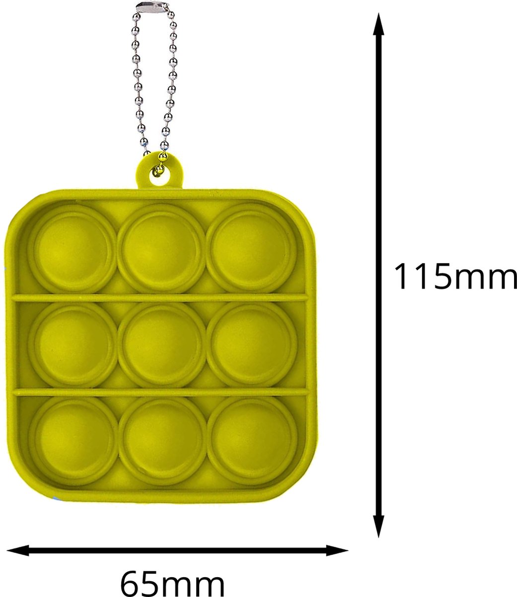 2 Delig - Pop It Set - Regenboog Fidget Toy Met Letters - Sleutelhanger ...