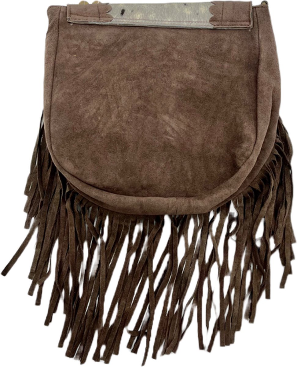 Suede dames tas met koeienhuid - boho tas - koeienhuid tas - ibiza tas ...