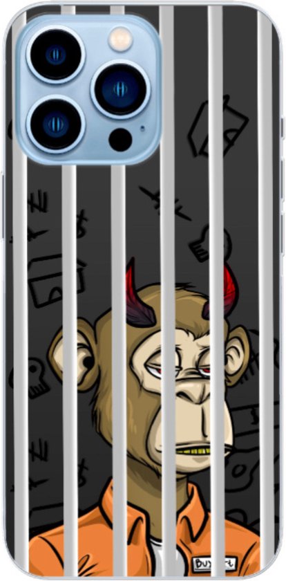 Phonegoat NFT Art iPhone 14 Pro Case Monkey x Prison | bol.com