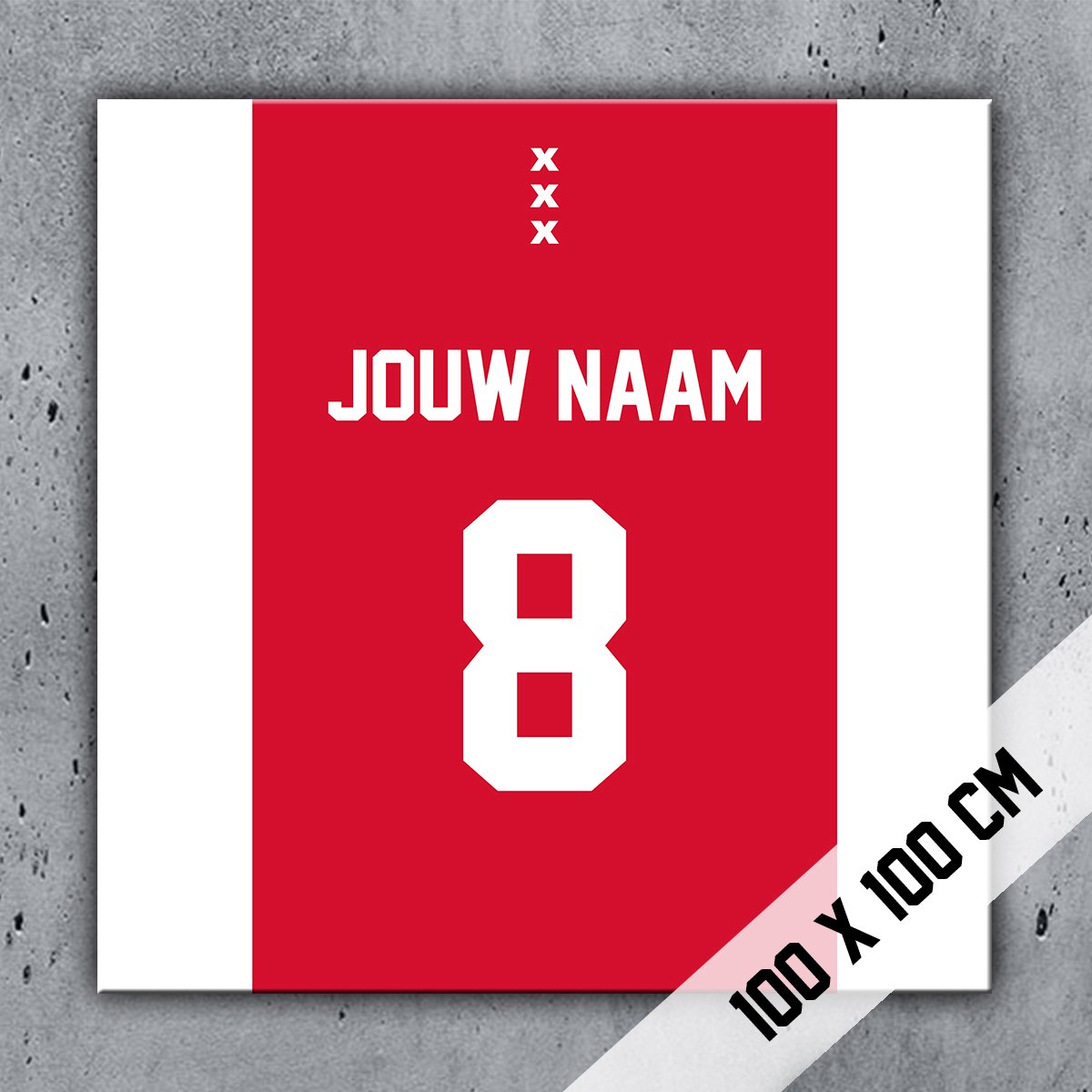 Ajax - Schilderij - Voetbal Poster op Dibond - Muurdecoratie - 100 x ...