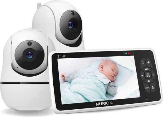 Nurion - Babyfoon - Incl 2 Cameras' - Nightvision en Temperatuursensor ...