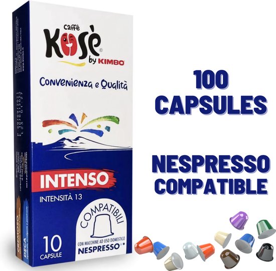 Caffè Kosè by KIMBO - Intenso Nespresso compatibel cups (100 st ...