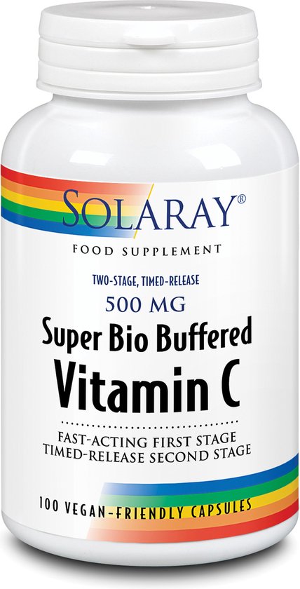 Solaray - Super Bio Buffered Vitamin C 500 mg - Vitamine C supplement - Vegan Capsules... | bol.com