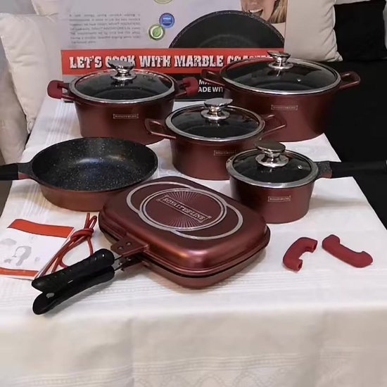 Royalty Line® ES1015 Pannenset Inductie - 15 Delig Pannensets Met ...